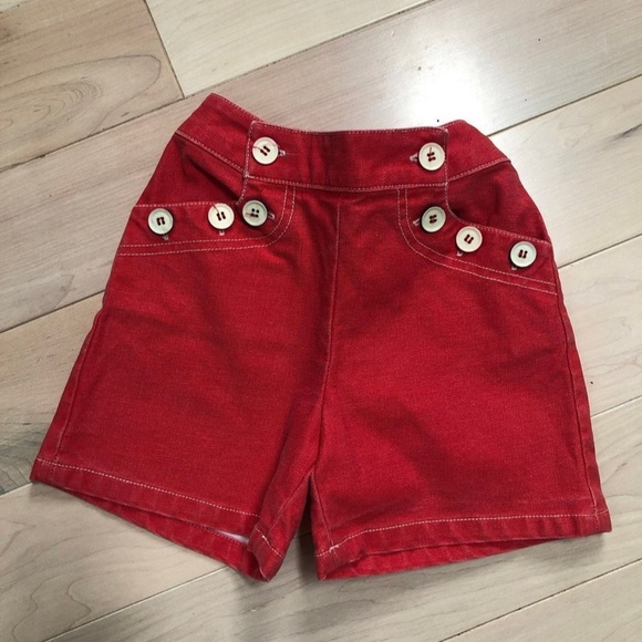 Bonpoint | Bottoms | Bonpoint Girls High Waist Red Denim Jeans Front ...